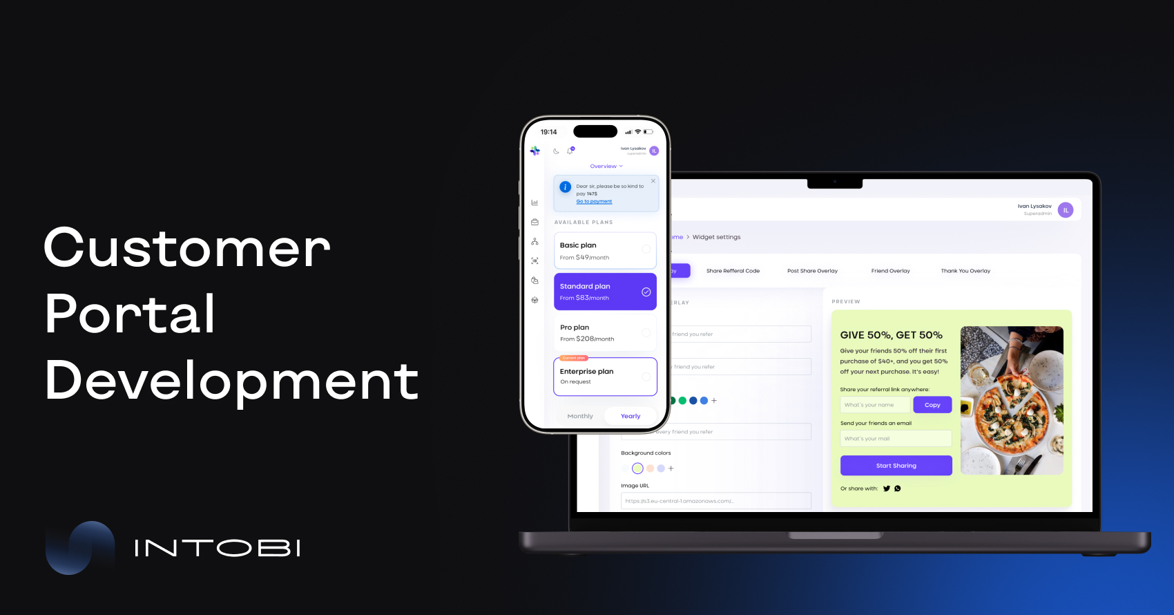 Custom Customer Portal Development - Intobi